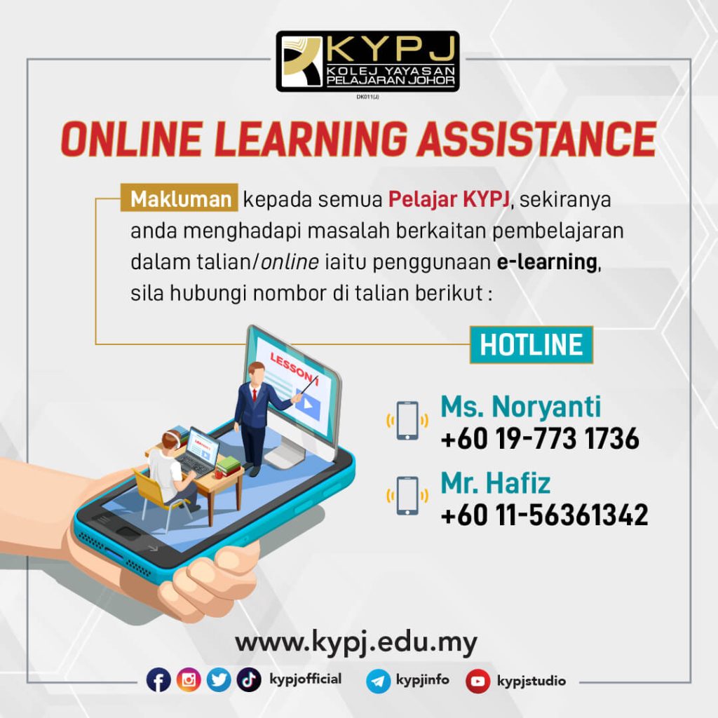 Online Learning Assistance – Kolej Yayasan Pelajaran Johor